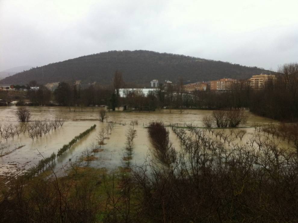 Los ríos navarros comienzan a desbordarse | Diario de Navarra