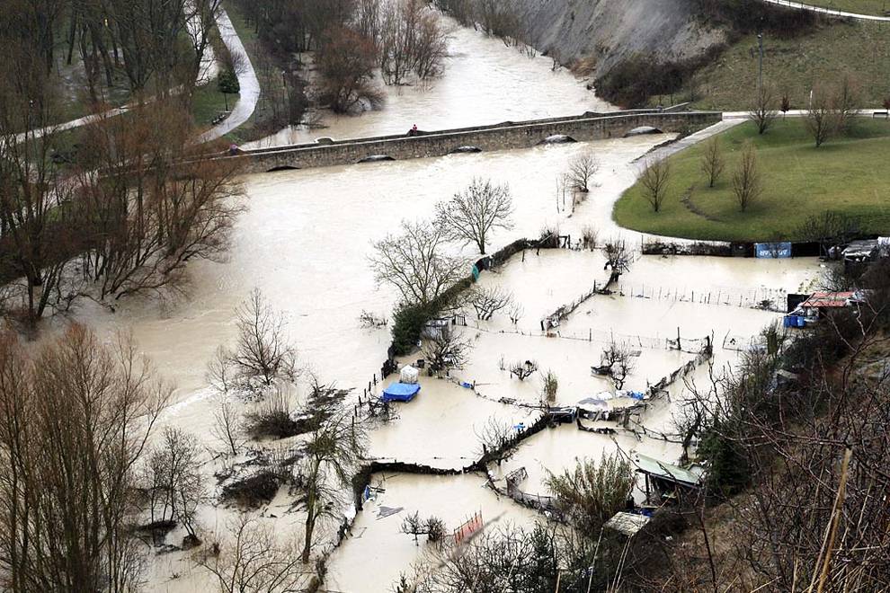 Los ríos navarros comienzan a desbordarse | Diario de Navarra