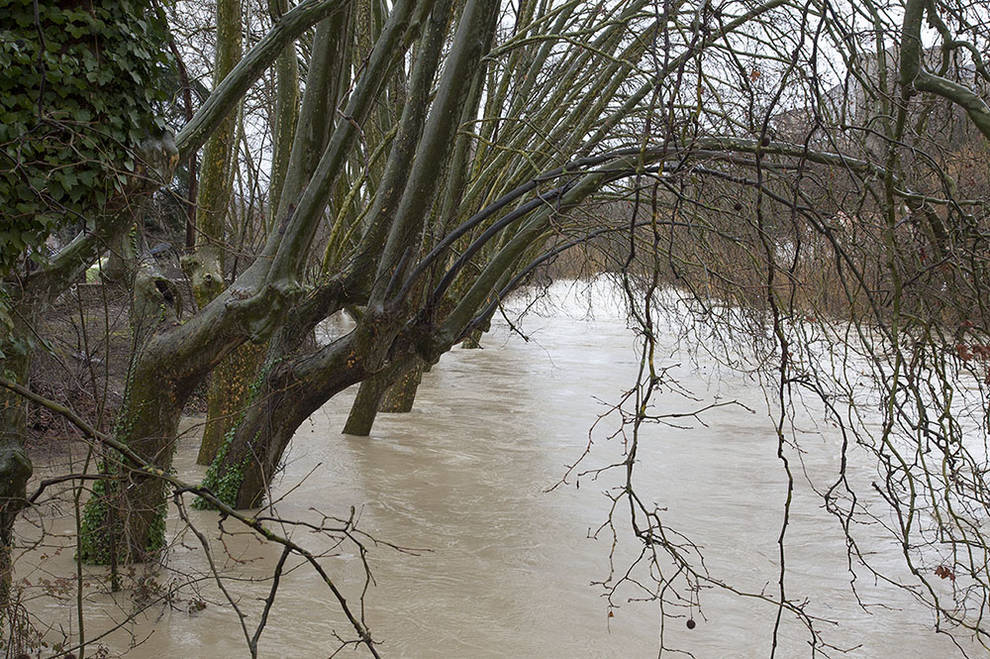 Los ríos navarros comienzan a desbordarse | Diario de Navarra